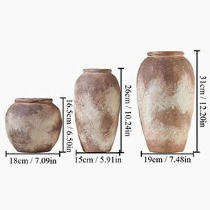 Luxury Vintage Rustic Textured Pottery size